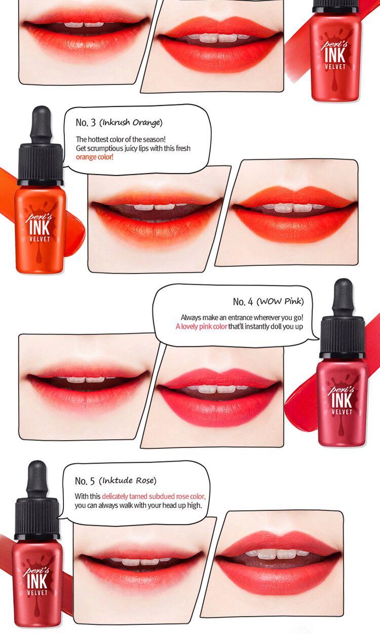 Peripera Ink Velvet Tint in Inktude Rose, Beauty & Personal Care, Face ...