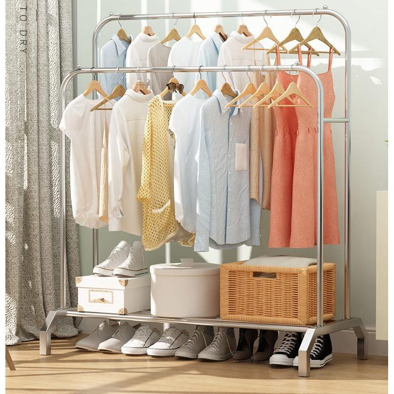 Stainless Steel clothes Rack Simple Wardrobe drying rack, Furniture ...