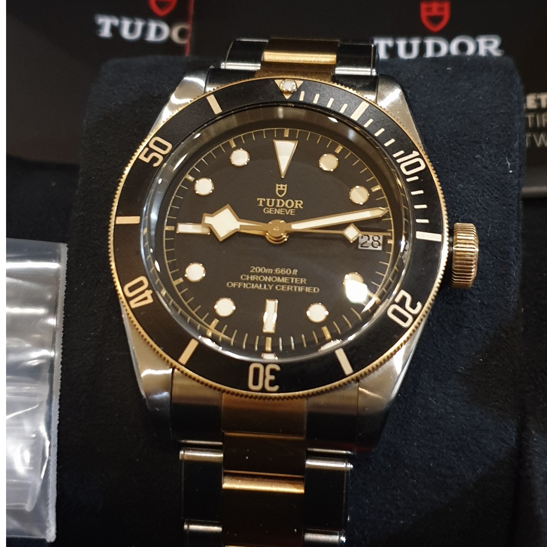 Tudor Black Bay two tone 79733N, Luxury, Watches on Carousell