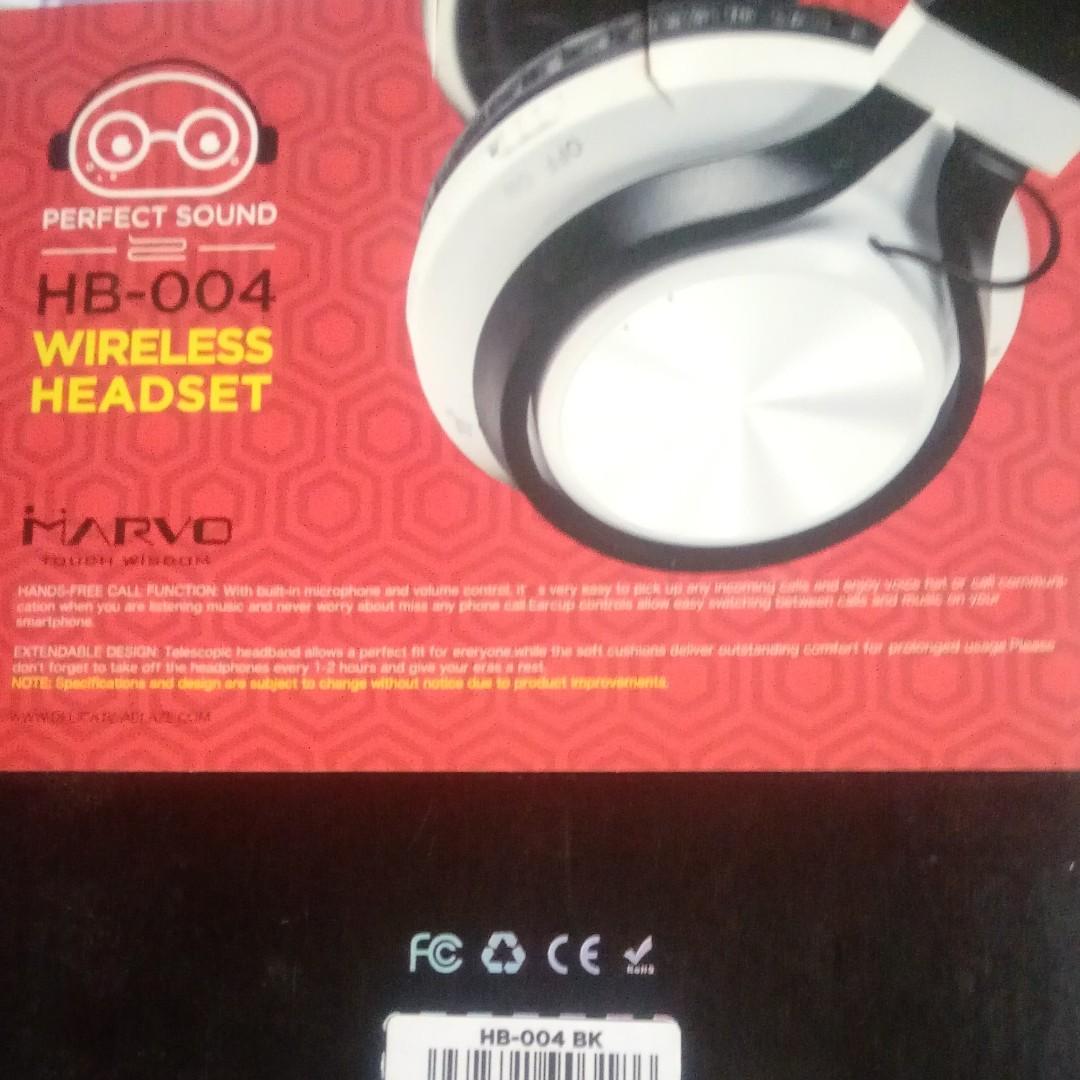 BRAND NEW Marvo HB-OO4 Wireless Headset for sale under retail price ...
