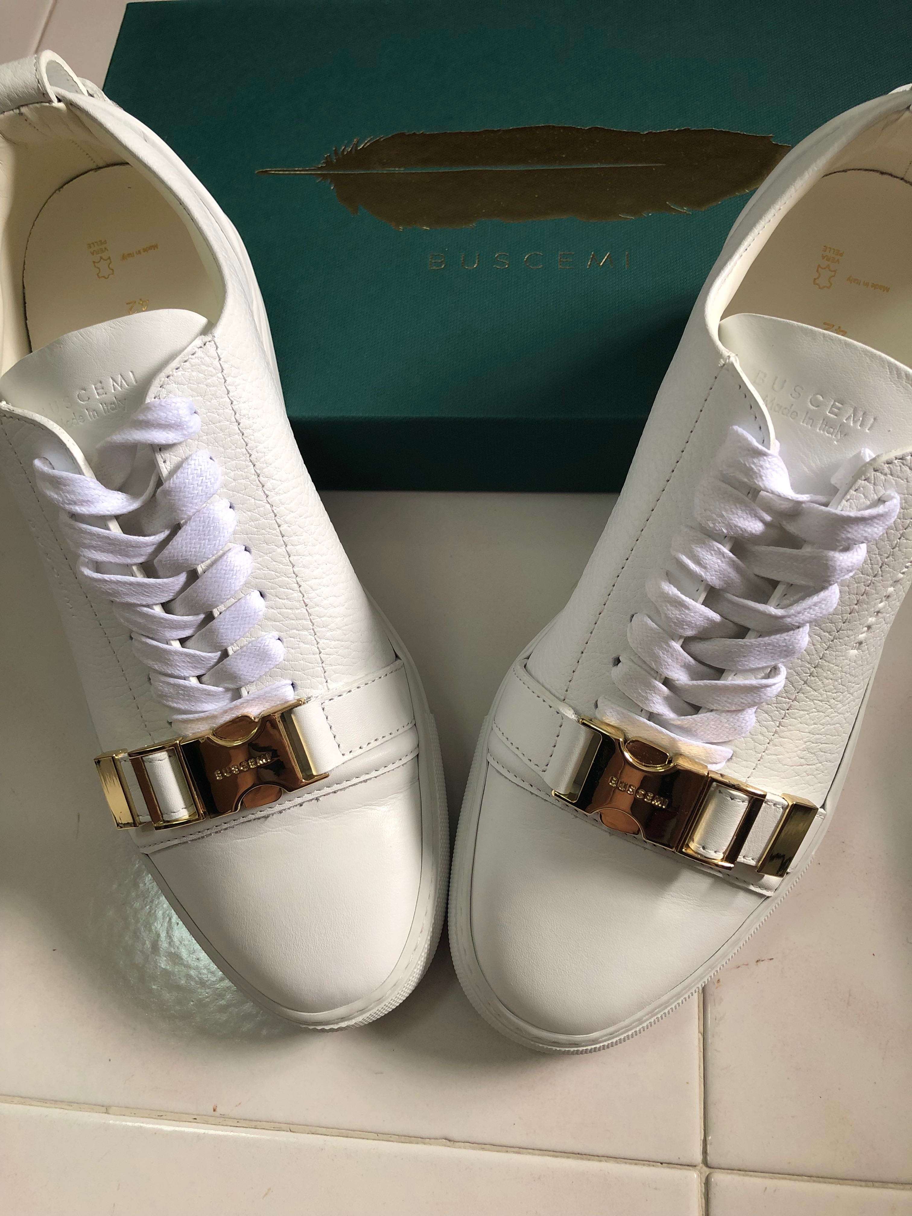 Buscemi 50MM Strap White, Men's Fashion, Footwear, Dress Shoes on Carousell