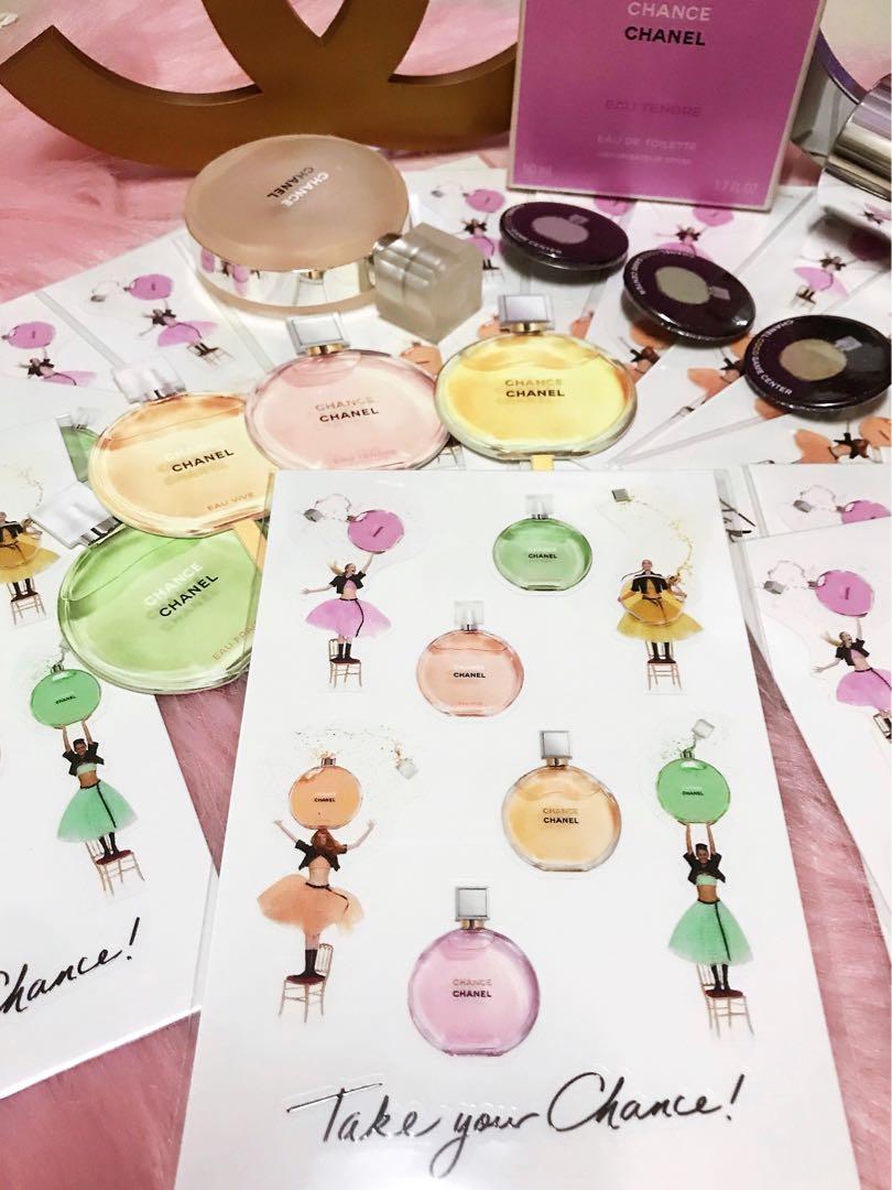 Chanel chance sticker, Luxury, Accessories on Carousell