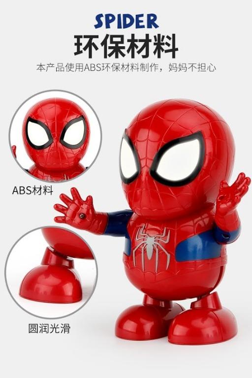 Dance Spiderman Action Figure Toy LED Flashlight with Sound Avengers ...