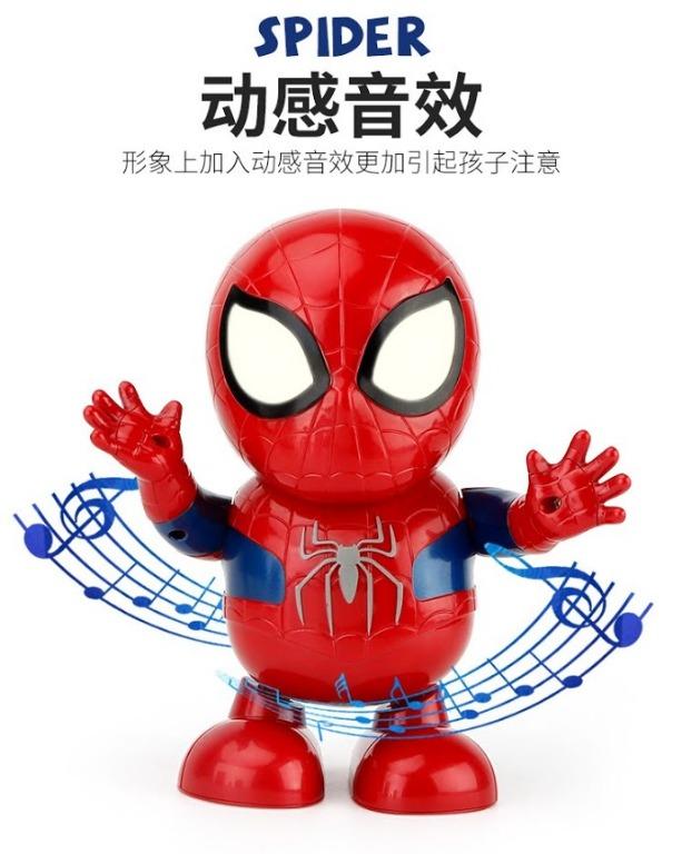 Dance Spiderman Action Figure Toy LED Flashlight with Sound Avengers ...