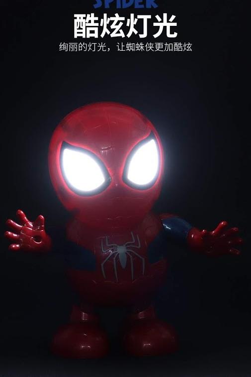 Dance Spiderman Action Figure Toy LED Flashlight with Sound Avengers ...