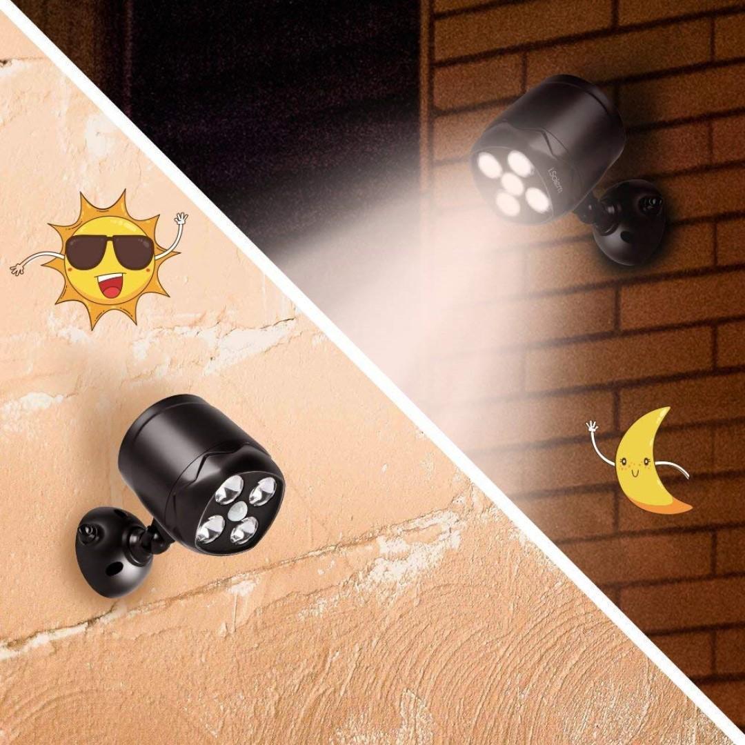 E0165 iSolem Waterproof Battery Motion Sensor Lights, 600 Lumens ...