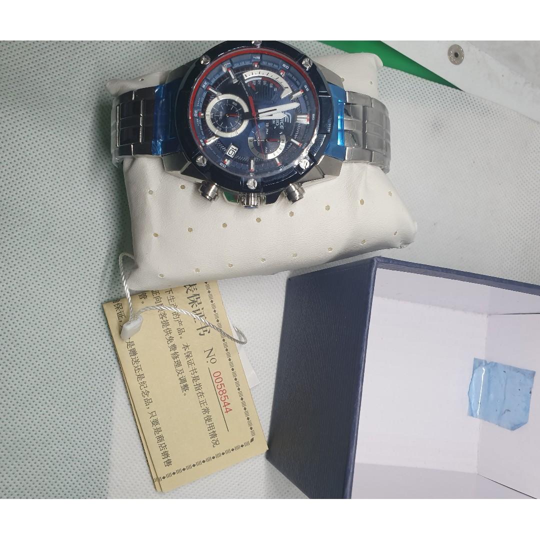 Edifice Casio Watch Chronograph Original With Box and Certificate, Men ...