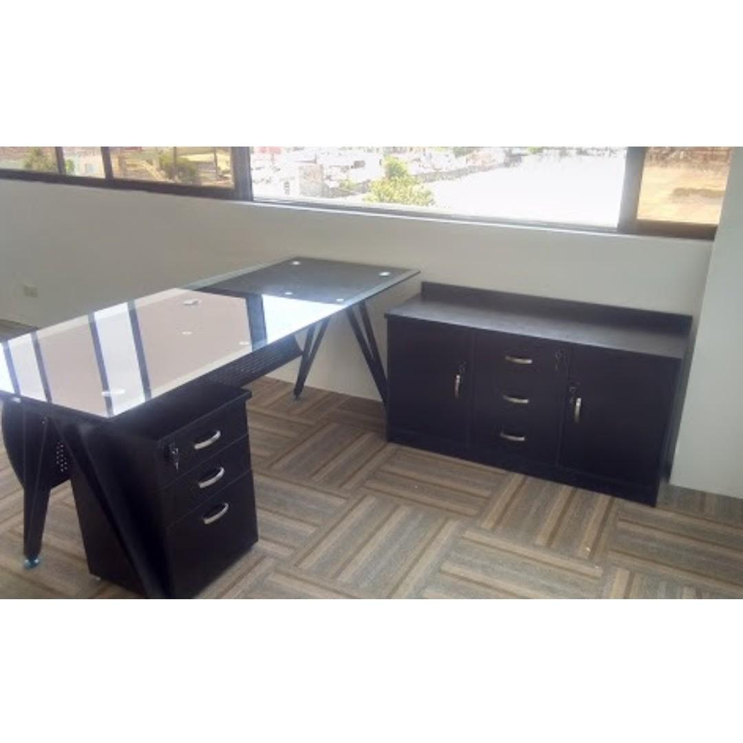 ELEGANT EXECUTIVE TABLE L-SHAPE, Furniture & Home Living, Furniture ...