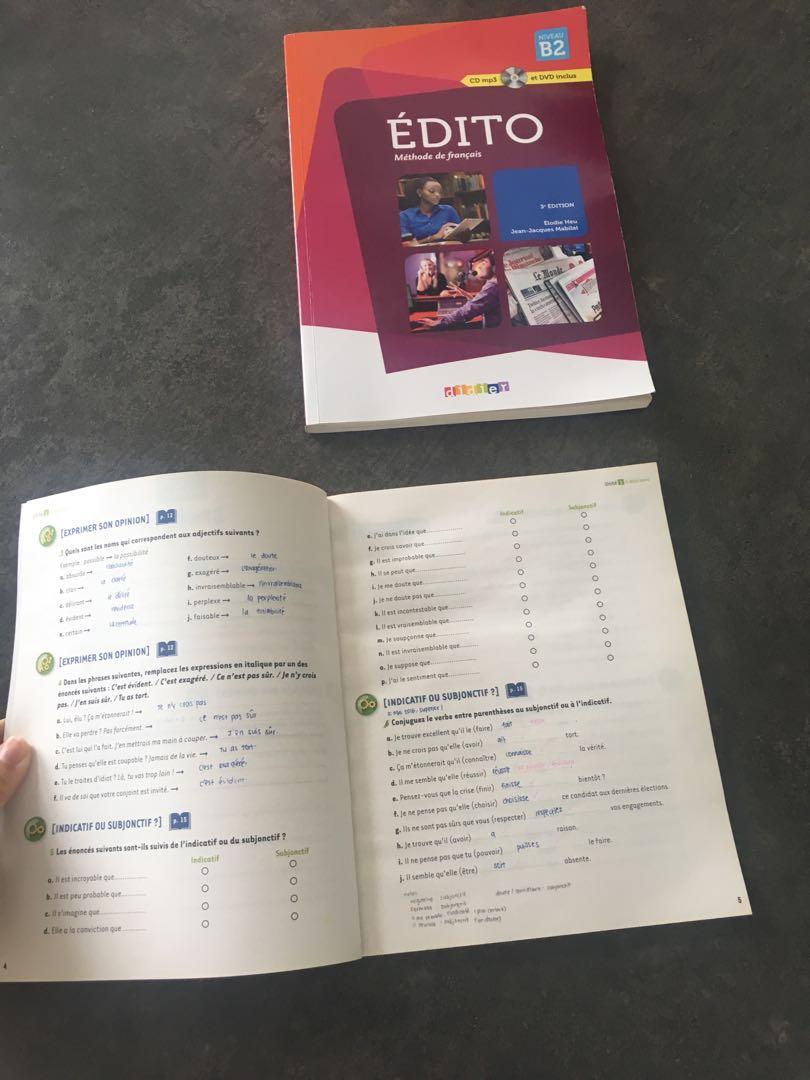 French Books: Edito Level B2 3rd Edition Textbook and Exercise Book ...
