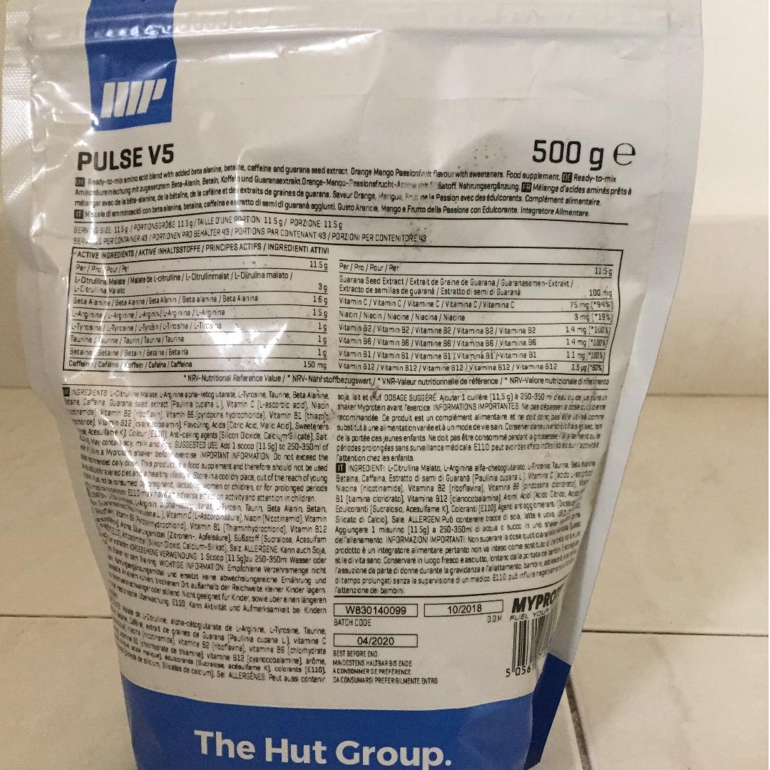 MyProtein Pulse V5 Pre-Workout, Food & Drinks, Chilled & Frozen Food on Carousell