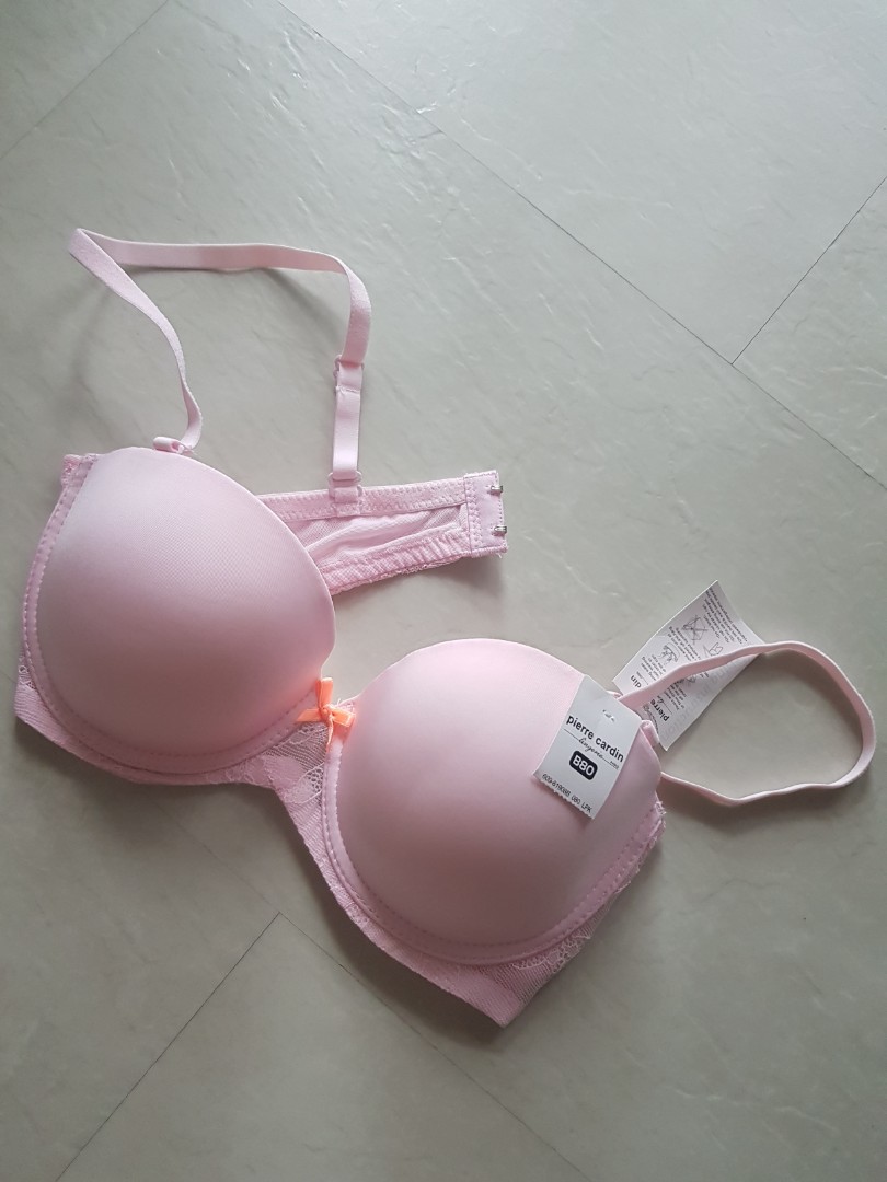Pierre Cardin sweet pink half cup bra, Women's Fashion, New ...
