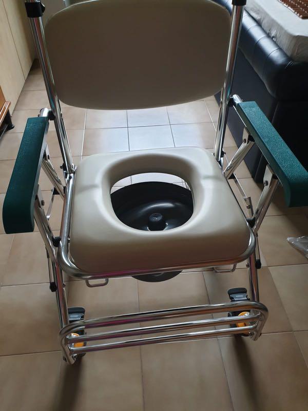 Bion lightweight aluminum Shower Commode Chair, Furniture & Home Living ...
