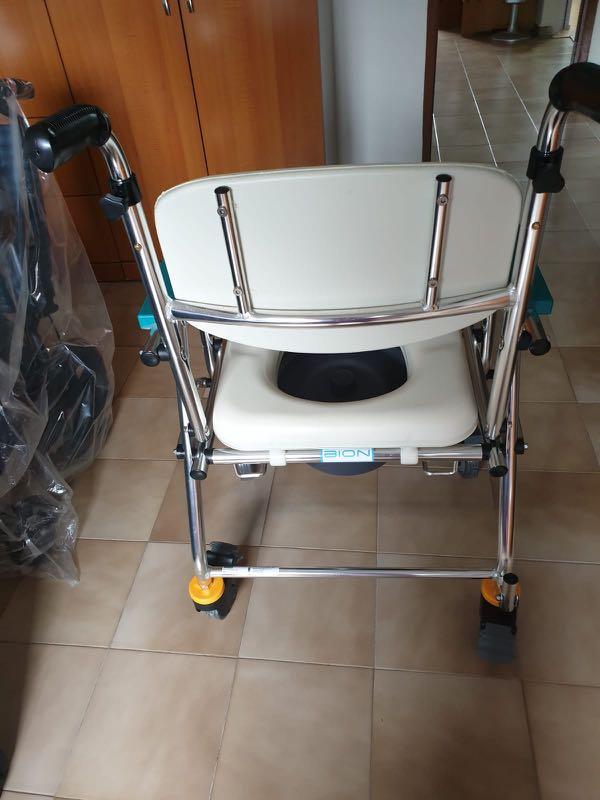 Bion lightweight aluminum Shower Commode Chair, Furniture & Home Living ...