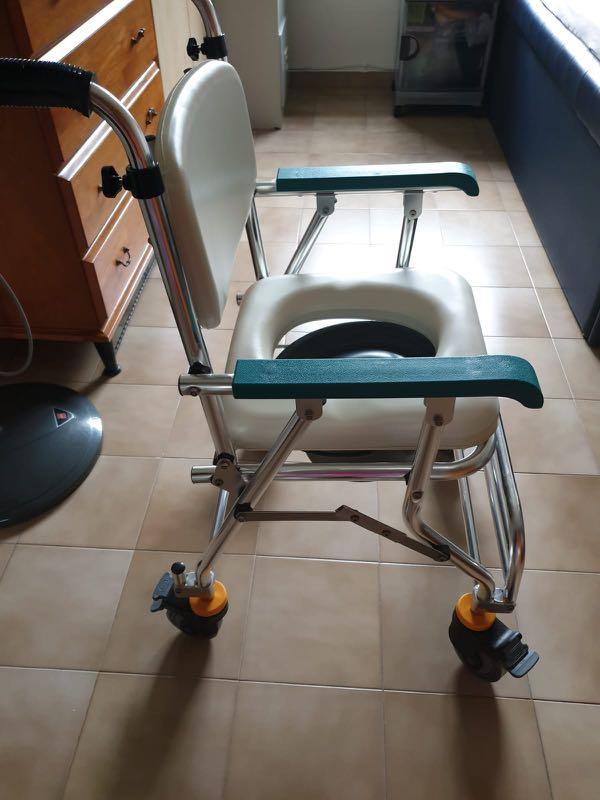 Bion lightweight aluminum Shower Commode Chair, Furniture & Home Living ...