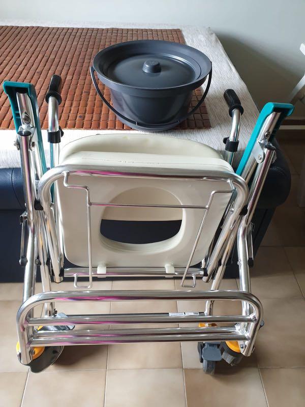 Bion lightweight aluminum Shower Commode Chair, Furniture & Home Living ...