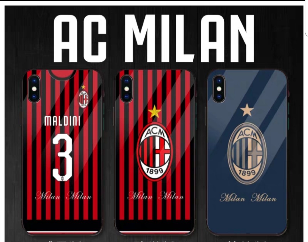 Stunning A.C. Milan GLASS Handphone case, Mobile Phones & Gadgets ...