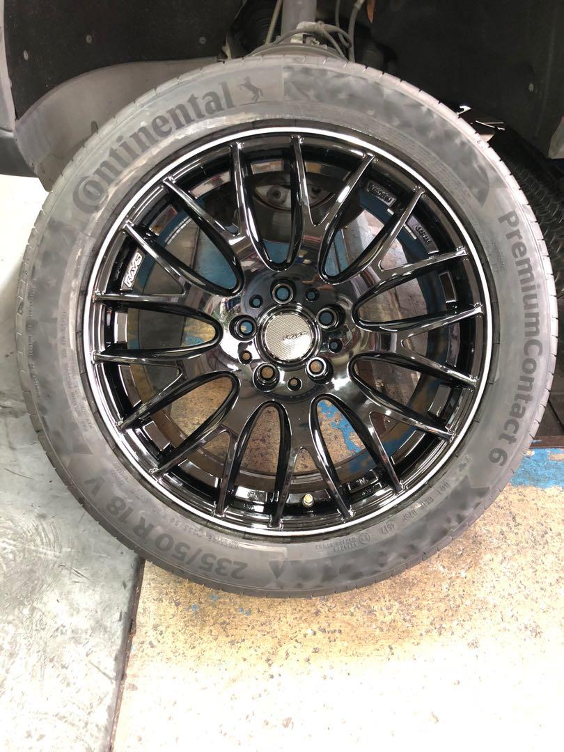 WTS Original Rays Homura 2X9 18” Rims, Car Accessories, Tyres & Rims on ...