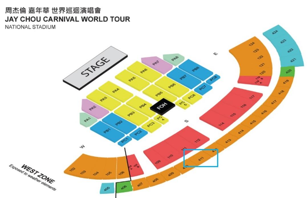 All New Jay Chou World Tour Singapore concert ticket, Tickets ...