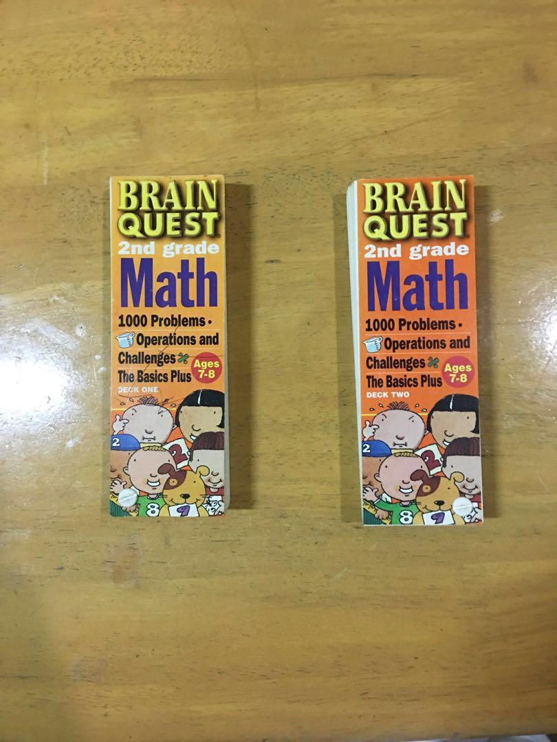 BRAIN QUEST MATH Game Cards (Ages 7-8 or 2nd Grade), Hobbies & Toys ...