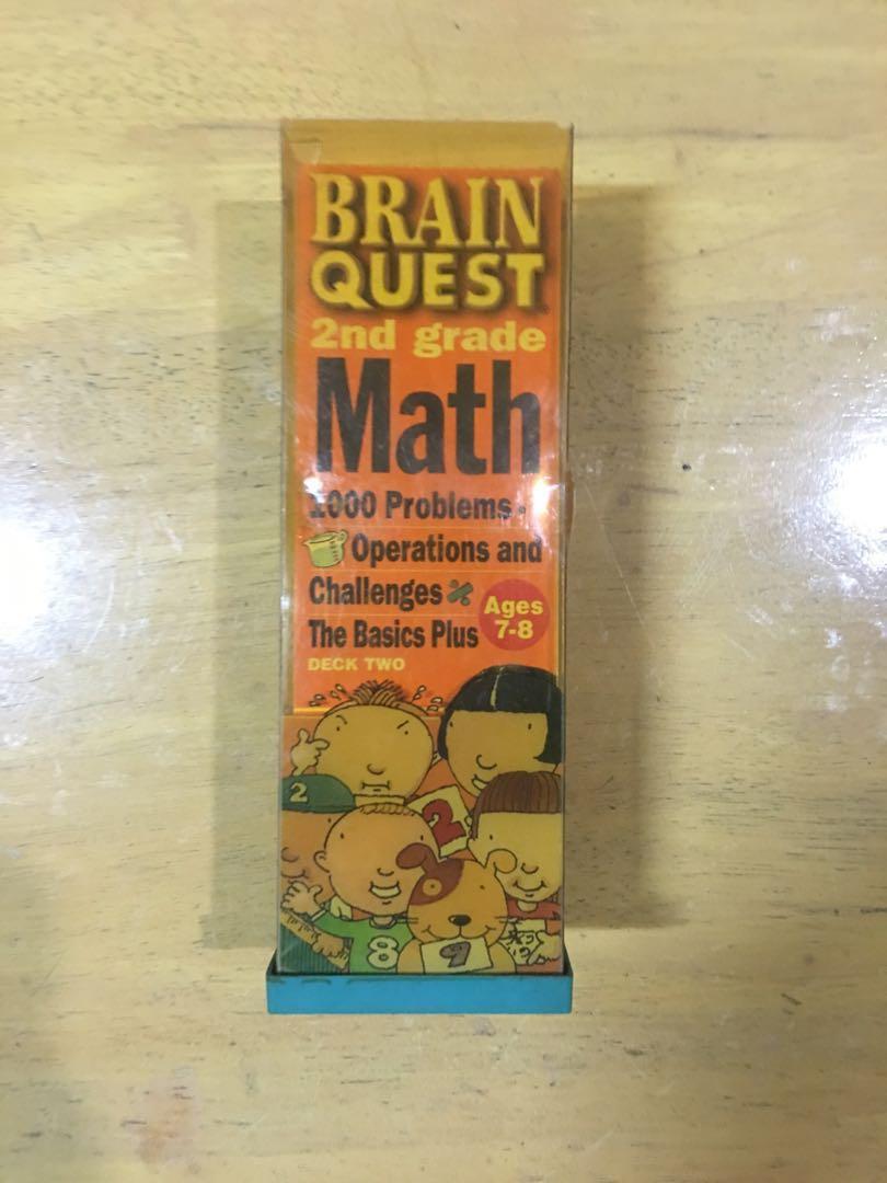 BRAIN QUEST MATH Game Cards (Ages 7-8 or 2nd Grade), Hobbies & Toys ...