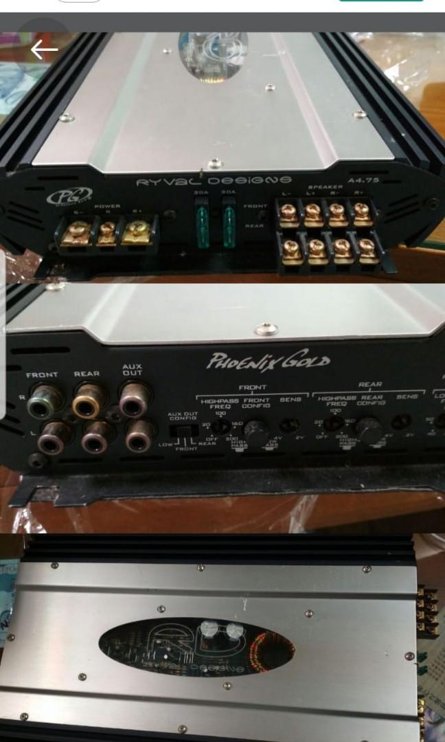 Car amp A4.75 phoenix gold Ryval design amp, Audio, Other Audio ...