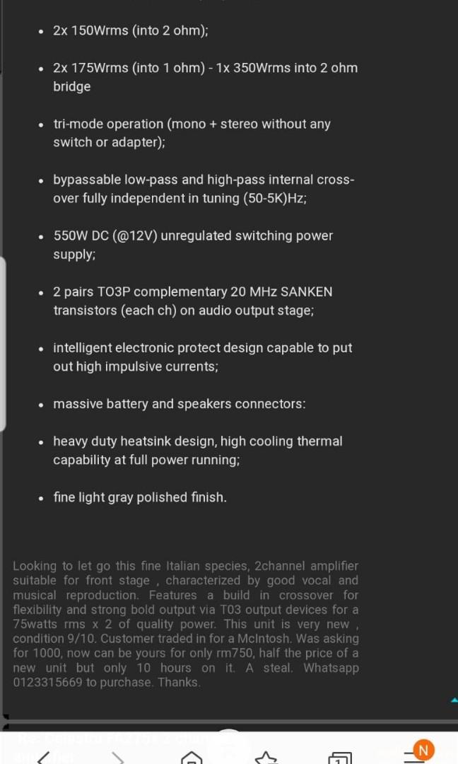 Car amp A4.75 phoenix gold Ryval design amp, Audio, Other Audio ...