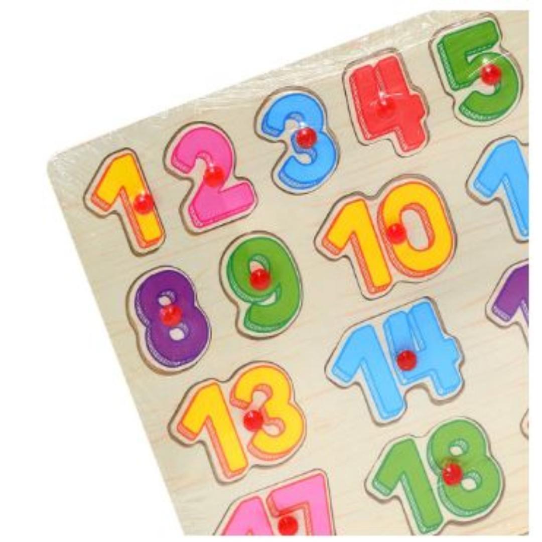 Educational Learning Wooden 1-20 Numbers Puzzle Tray Toy SM001, Hobbies ...