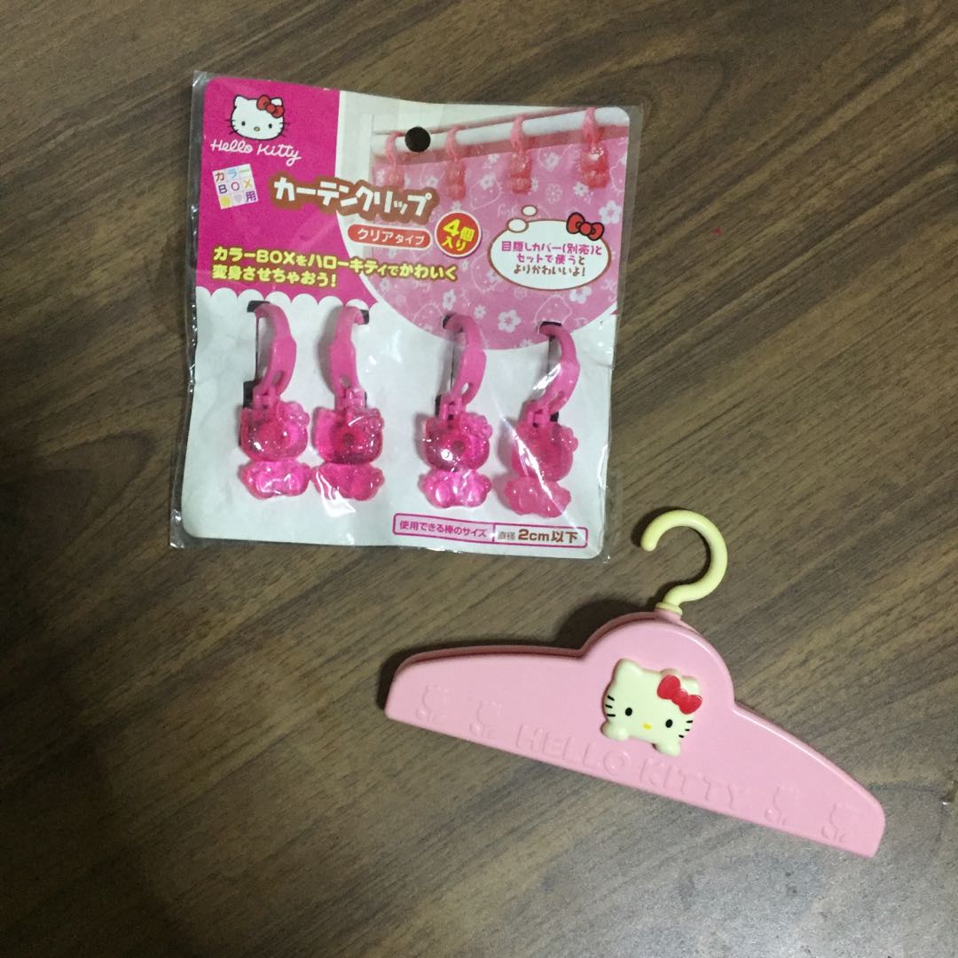 Hello Kitty curtain hanger and clip, Furniture & Home Living, Home ...