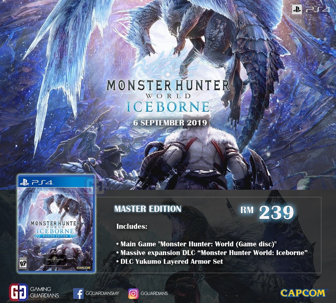 PS4 Monster Hunter World: Iceborne Master Edition (R3), Video Gaming ...