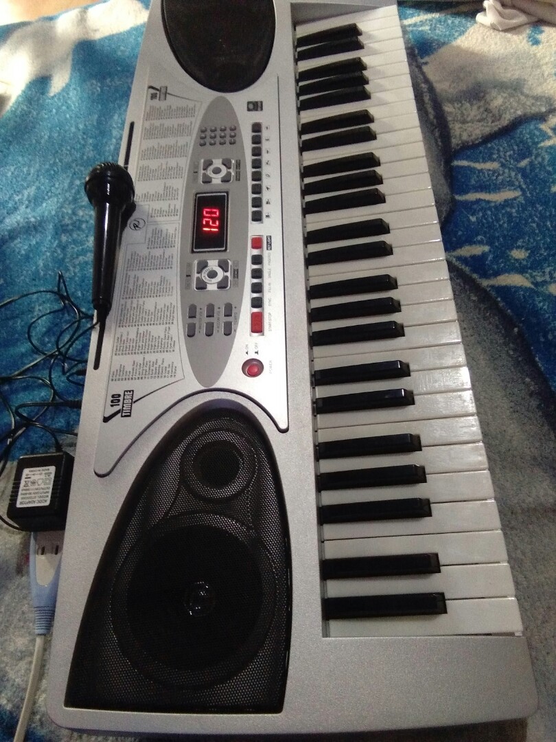 RJ Keyboard complete with power adaptor and micropone, Hobbies & Toys ...