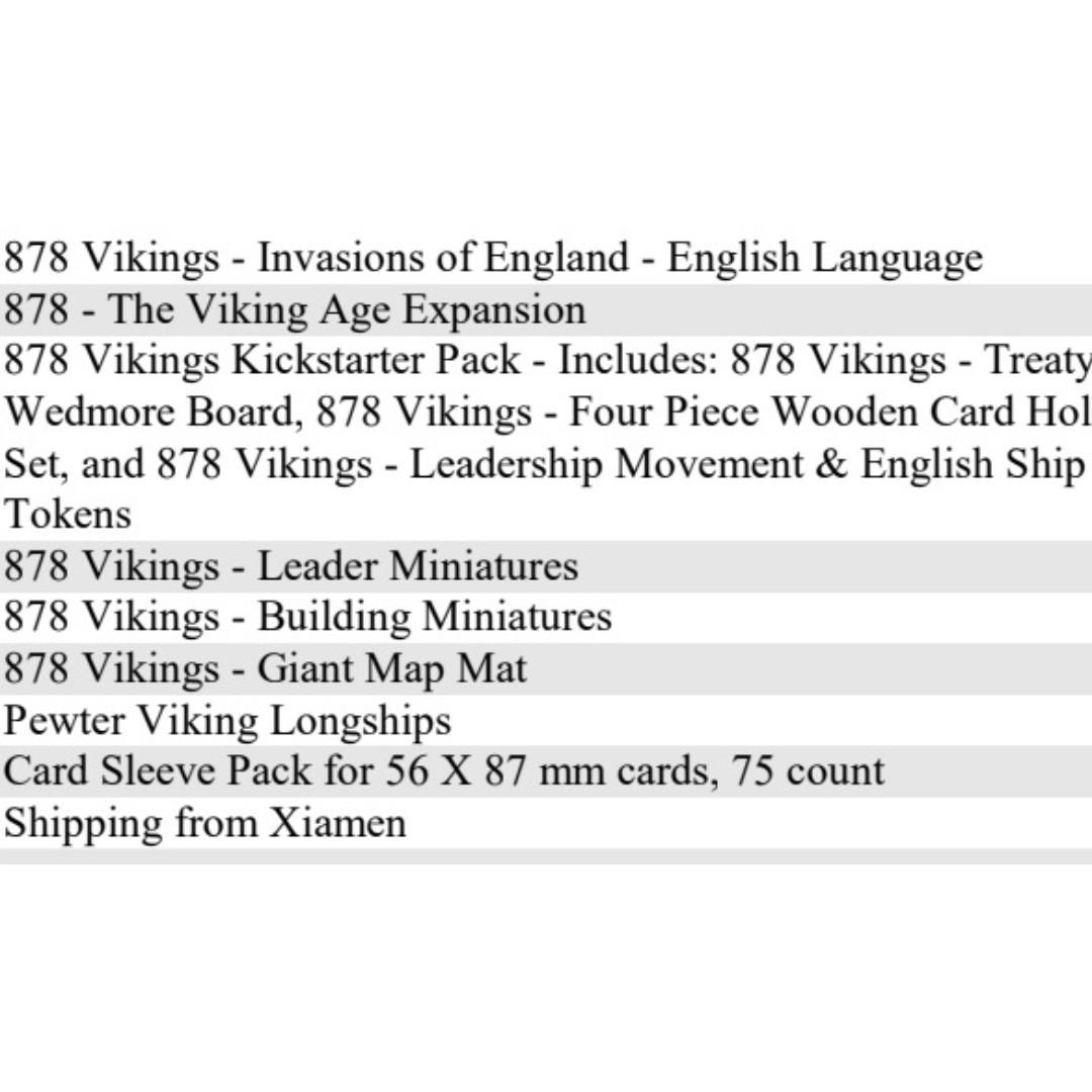 878 Vikings KS Frigg's Vision pledge+ board game (Clearance), Hobbies ...