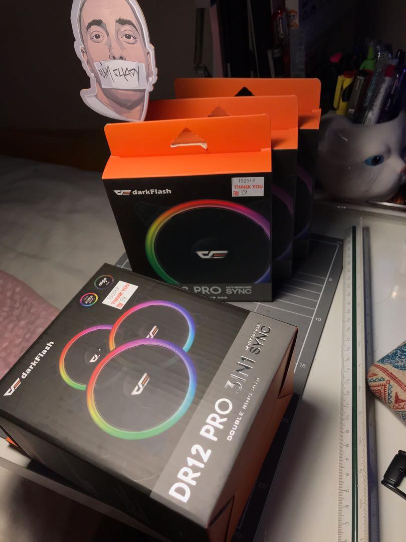 Aigo DR12 Pro 3 in 1 pack with extra 3 argb fans, Computers & Tech ...