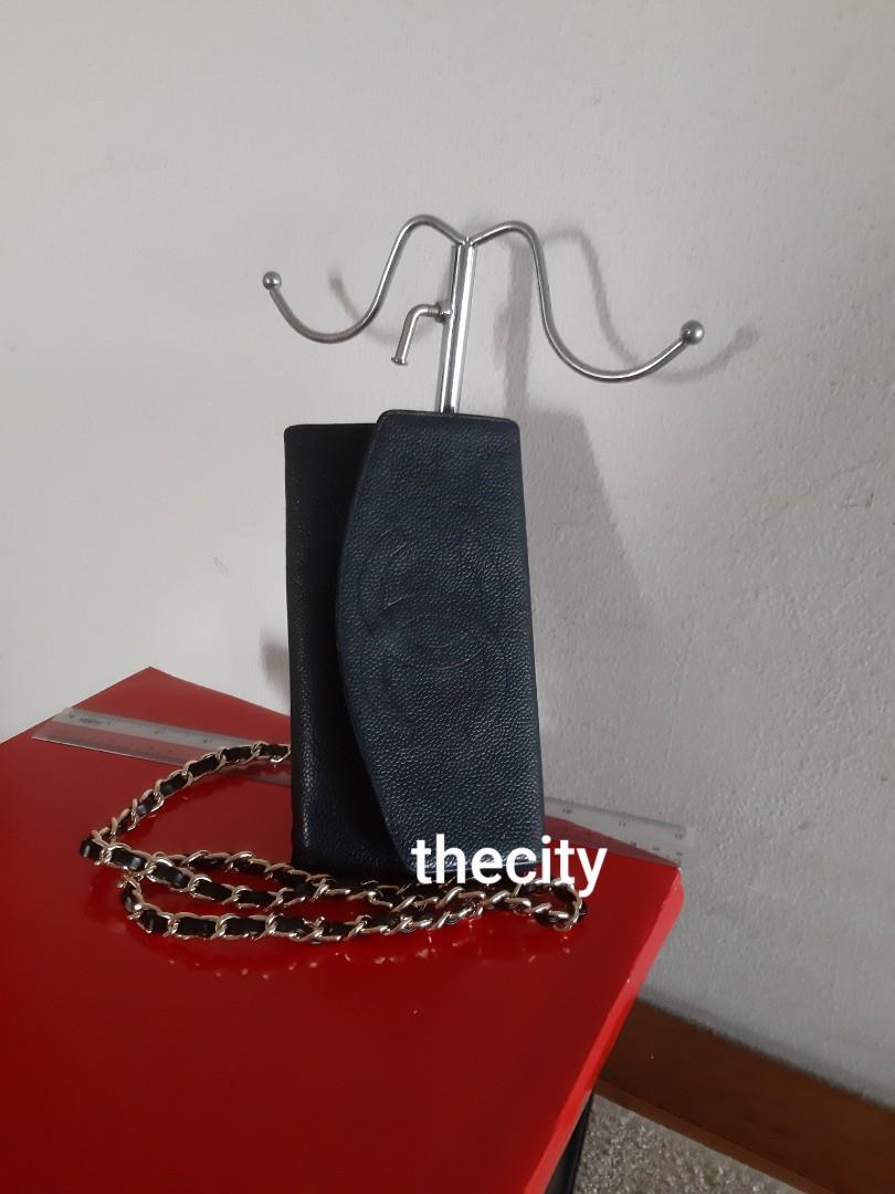 AUTHENTIC CHANEL LARGE ORGANIZER / WALLET - BLACK CAVIAR LEATHER - CC ...