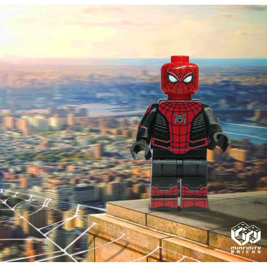 Custom LEGO Spider-Man, Red-and-Black suit, 玩具 & 遊戲類, 玩具 - Carousell