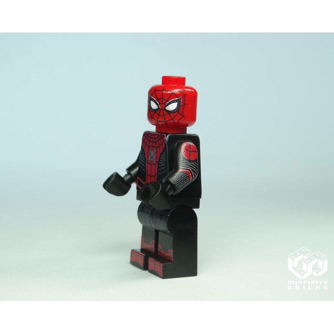 Custom LEGO Spider-Man, Red-and-Black suit, 興趣及遊戲, 玩具 & 遊戲類 - Carousell