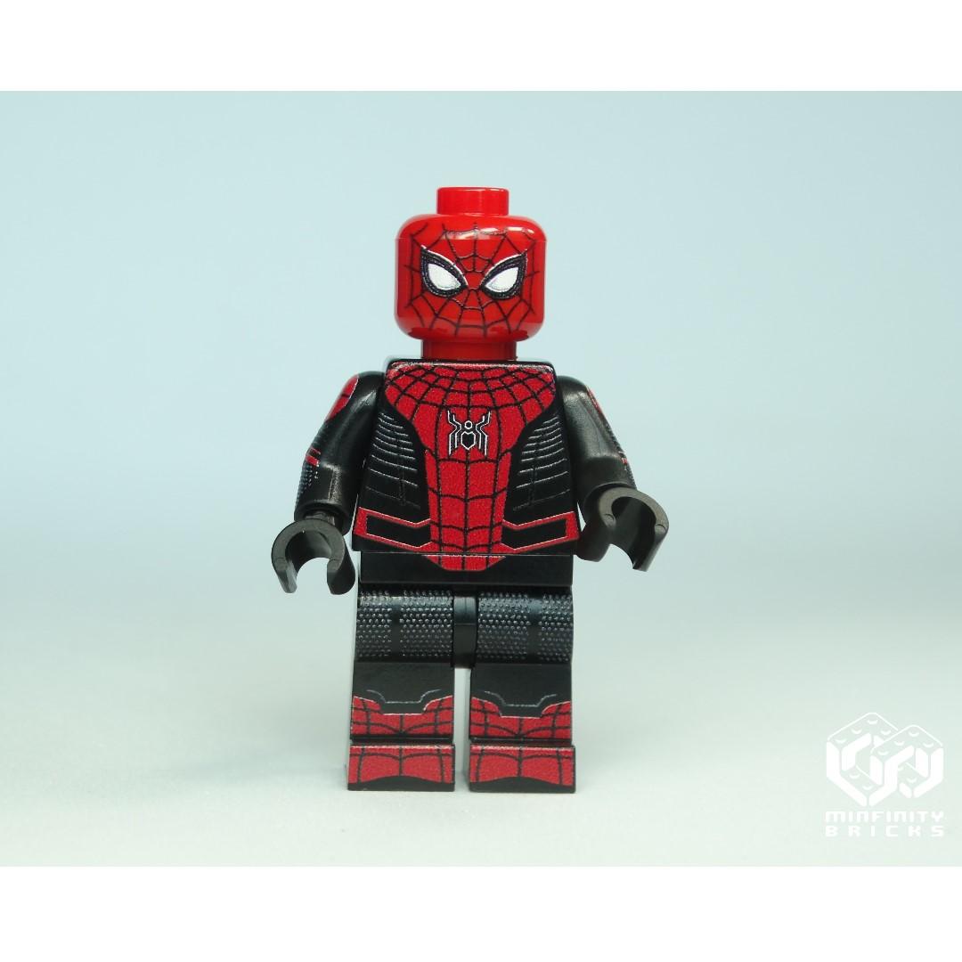 Custom LEGO Spider-Man, Red-and-Black suit, 興趣及遊戲, 玩具 & 遊戲類 - Carousell