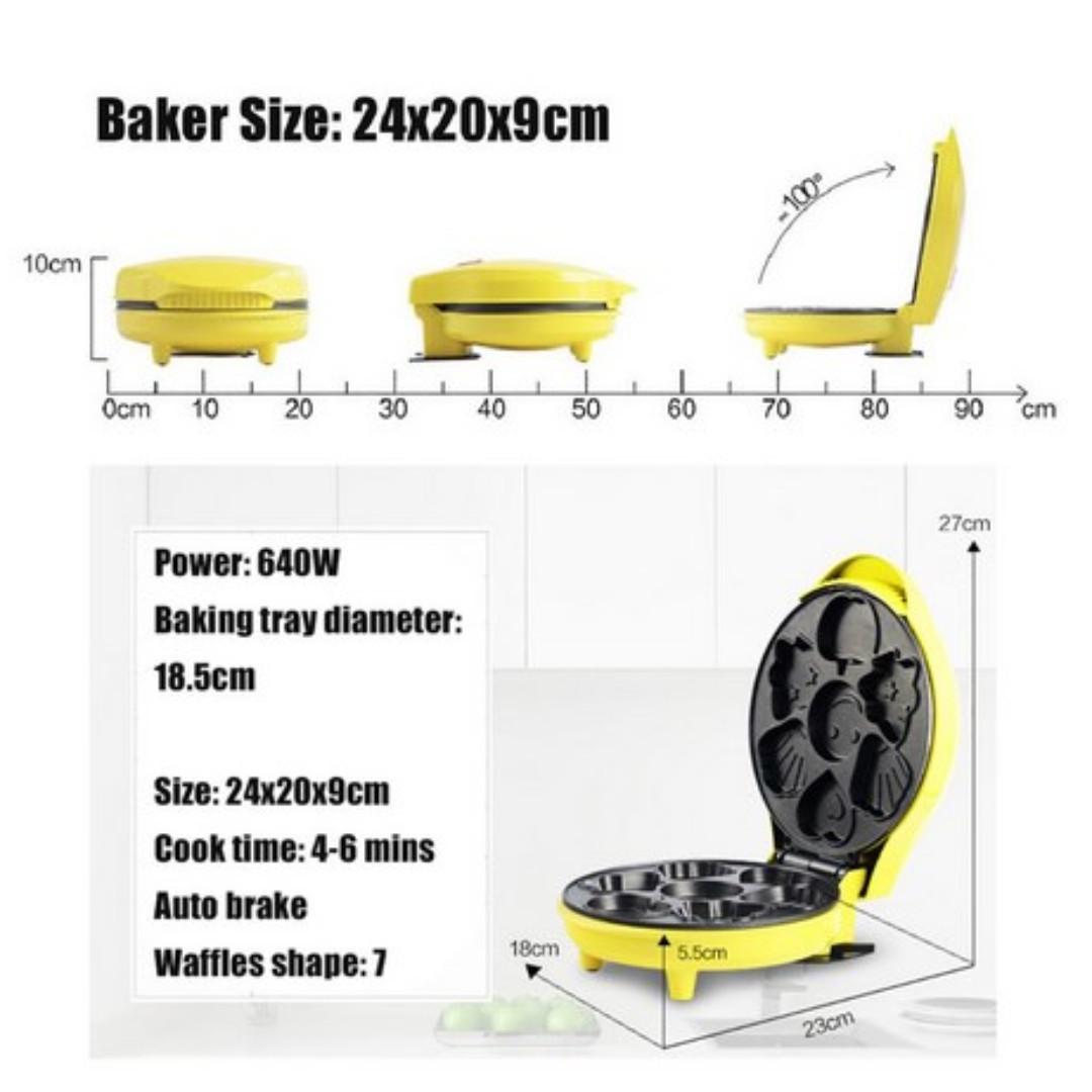 Electric Hot Cake Maker Cup Pan Egg Waffle, Furniture & Home Living ...