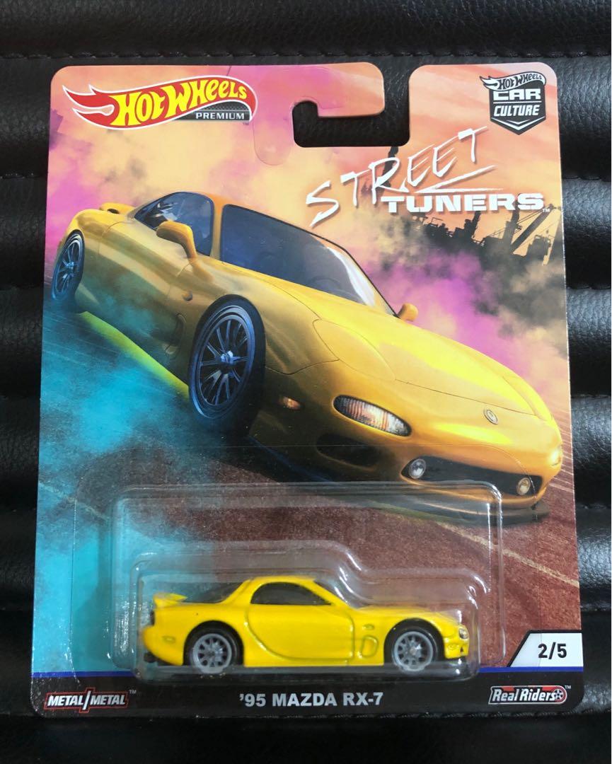 Hot Wheels Premium Street Tuner Mazda RX7 Redsuns (Yellow), Hobbies ...