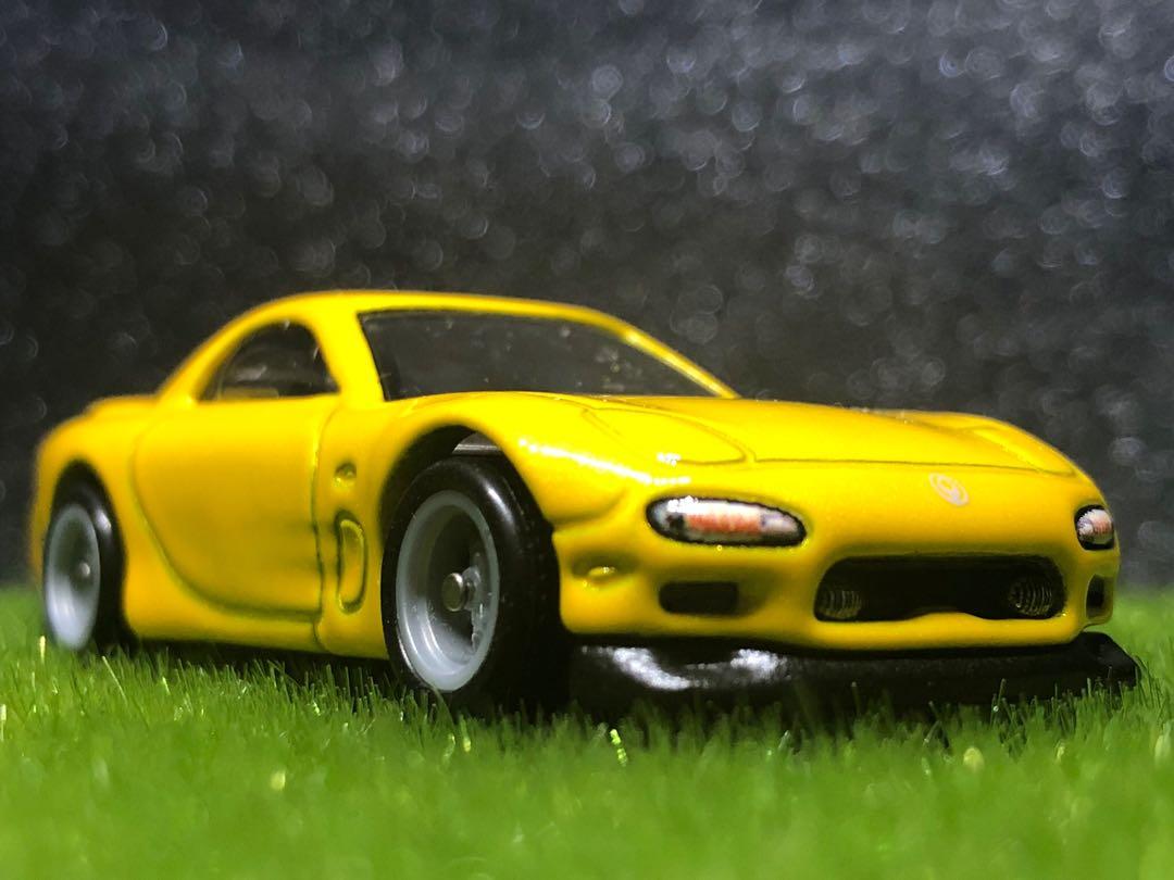 Hot Wheels Premium Street Tuner Mazda RX7 Redsuns (Yellow), Hobbies ...