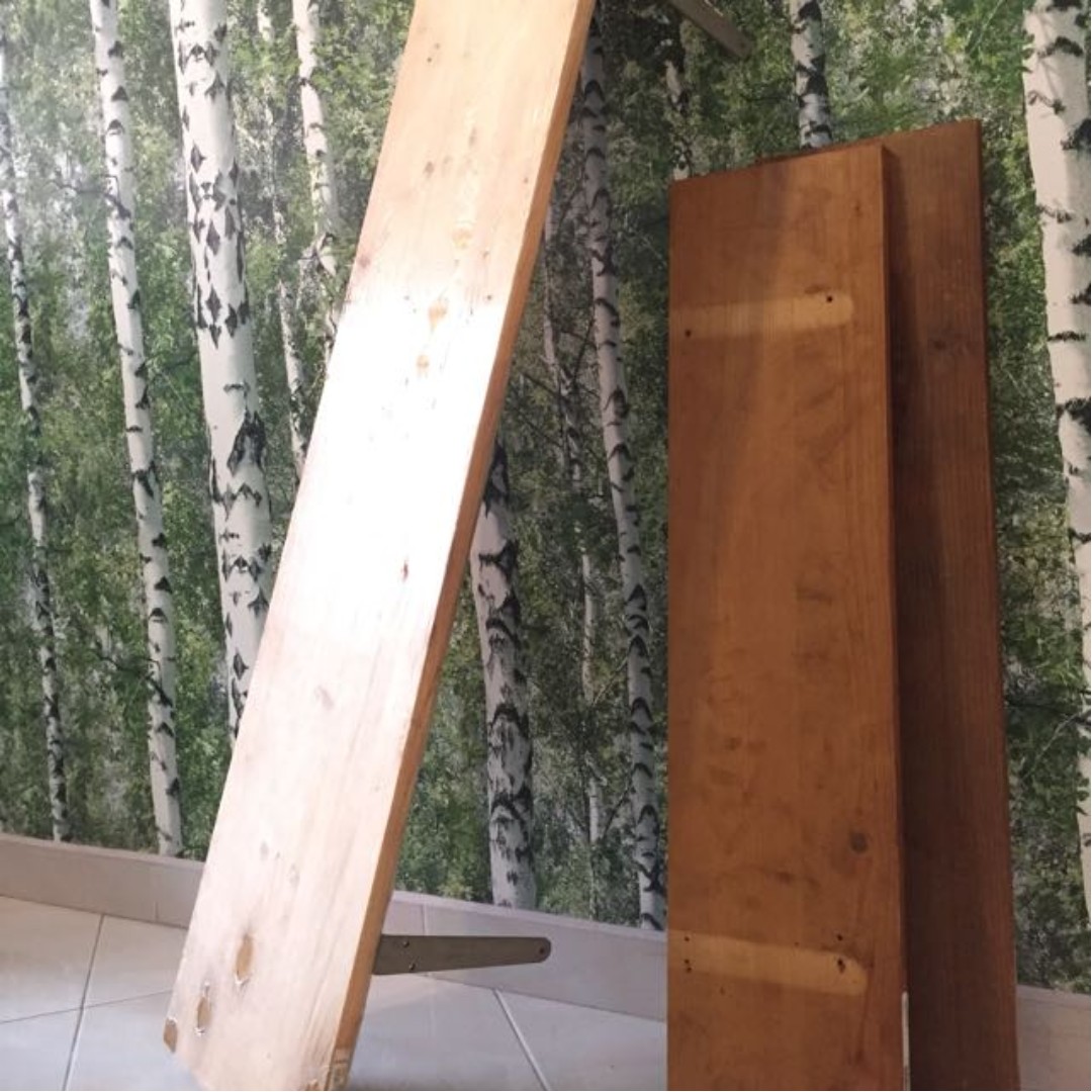 IKEA single tier shelf(FREE WOODEN PLANKS), Furniture & Home Living ...