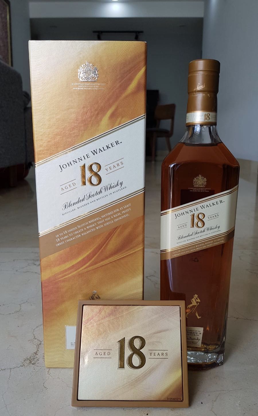 Johnnie Walker 18 Yrs Blended Whisky 1L, Food & Drinks, Alcoholic Beverages on Carousell