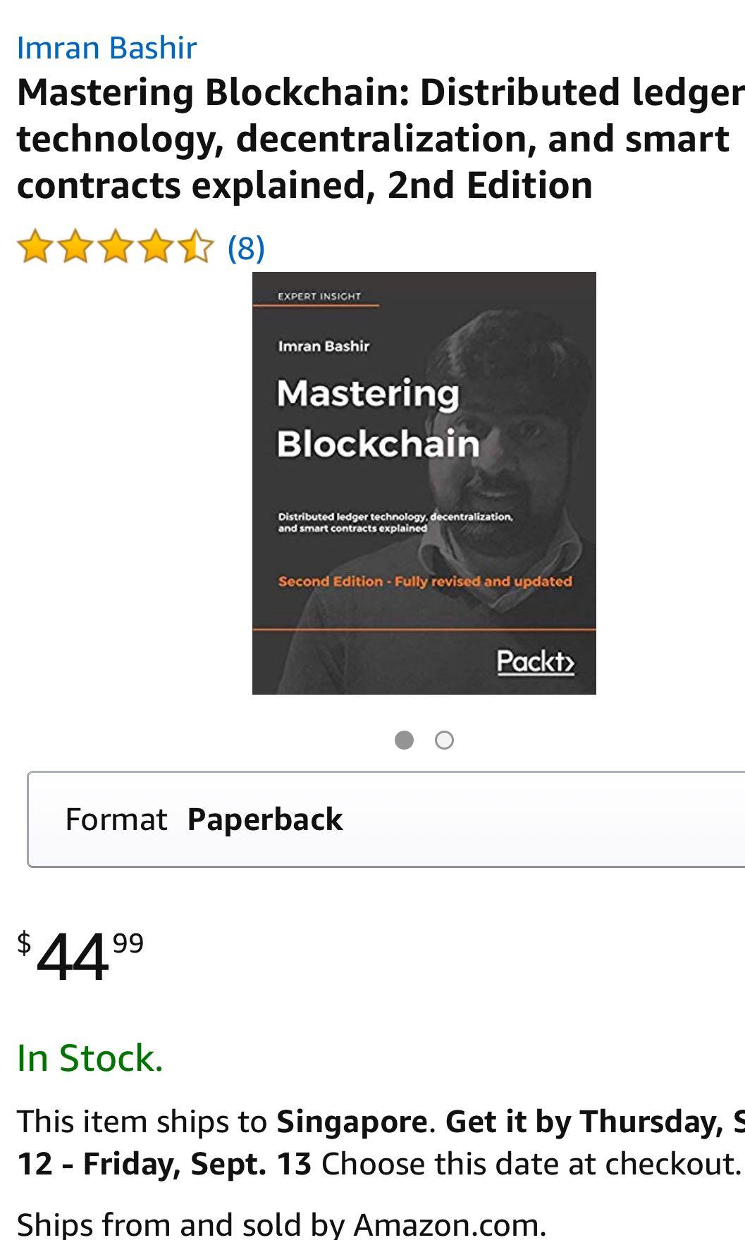 Mastering Blockchain Distributed Ledger Technology Decentralization And Smart Contracts 