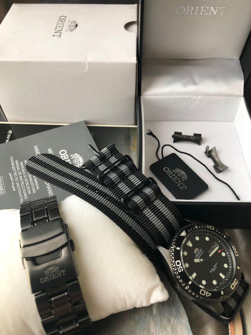 Orient Ray Raven ii full set with unworn bracelet and Nato, Mobile ...