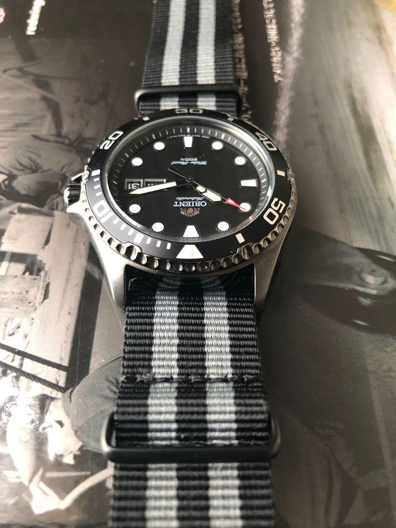 Orient Ray Raven ii full set with unworn bracelet and Nato, Mobile ...