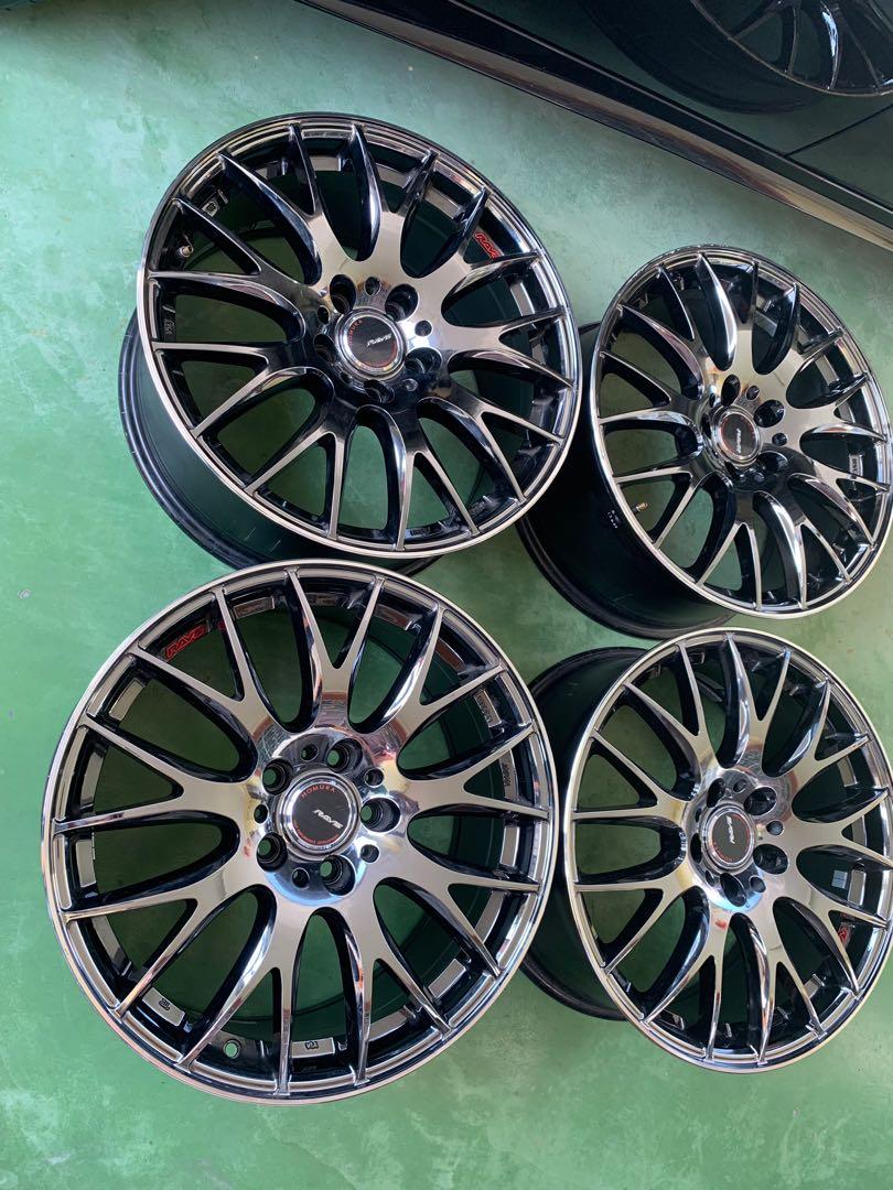 Original Rays HOMURA Japan Rim, Car Accessories, Tyres & Rims on Carousell