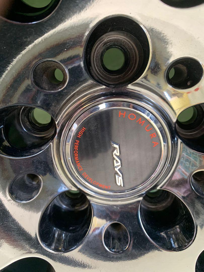 Original Rays HOMURA Japan Rim, Car Accessories, Tyres & Rims on Carousell