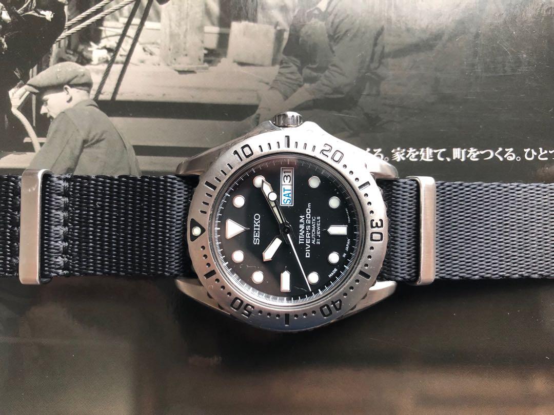 Rare Seiko SKX403 Titanium Diver, Men's Fashion, Watches & Accessories ...