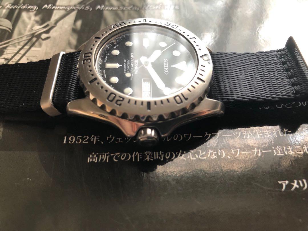 Rare Seiko SKX403 Titanium Diver, Men's Fashion, Watches & Accessories ...