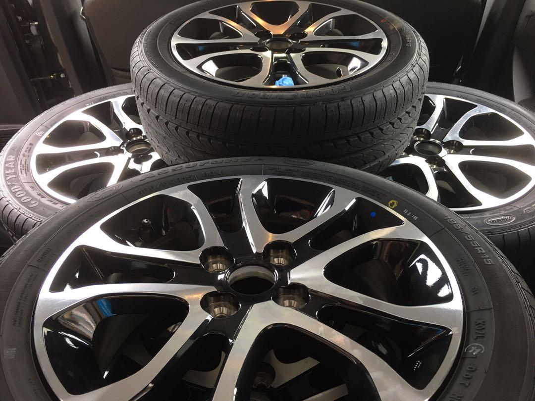 Rim Myvi 2018 with tyres, Auto Accessories on Carousell