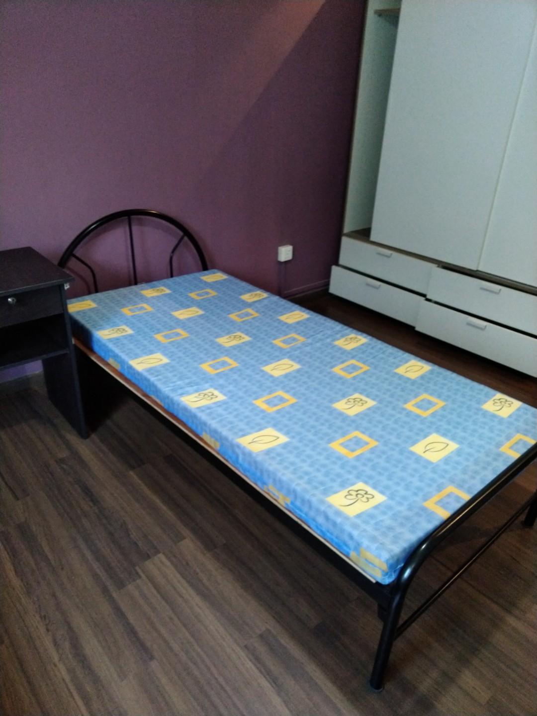 Single beds and mattress, Furniture & Home Living, Furniture, Bed ...